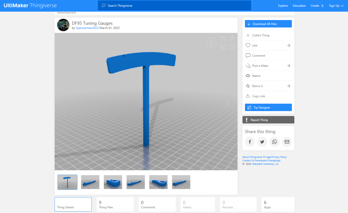 3D printed DF95 Tuning Gauges on Thingiverse – RCMSC